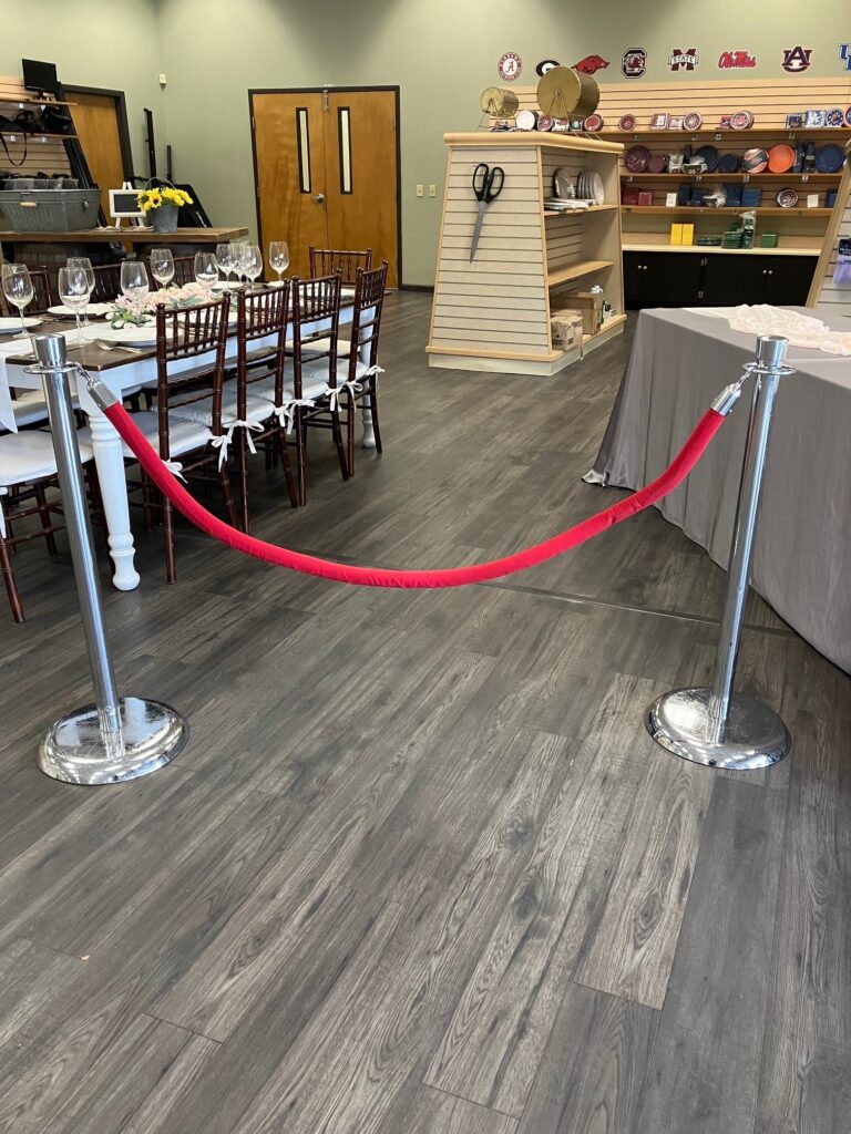 8' Red Stanchion Rope - Suburban Party & Tool Rental